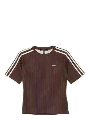 Ksubi Pinstripe Short Sleeve T-shirt - Brown
