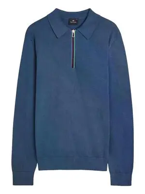 Paul Smith Half-zip Polo Shirt - Blue