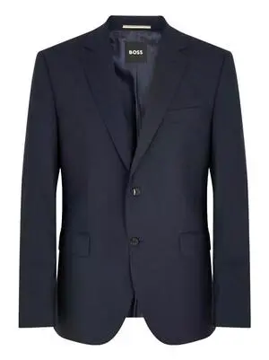 BOSS Button Fitted Jacket - Blue