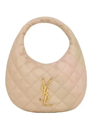 Saint Laurent Icarino Quilted Leather Tote - Neutrals