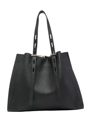 MINOBOSSI Textured Leather Shoulder Bag - Black