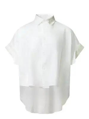 Y’s Collared Embroidered Shirt - White