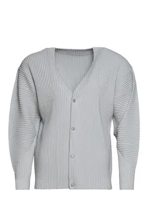 HOMME PLISSÃ ISSEY MIYAKE Pleated Cardigan - Gray