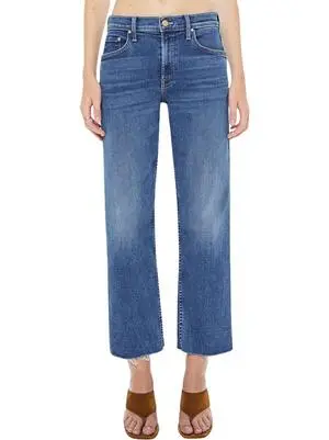 MOTHER The Newbie High Waist Crop Straight Leg Jeans - Prized Possession