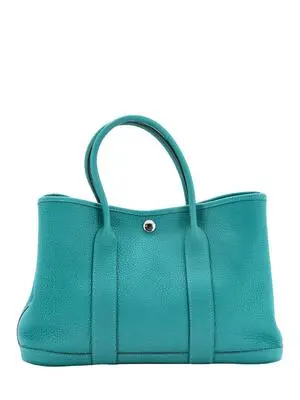 HERMES Garden Party Tote Leather 30 - Vert Verone