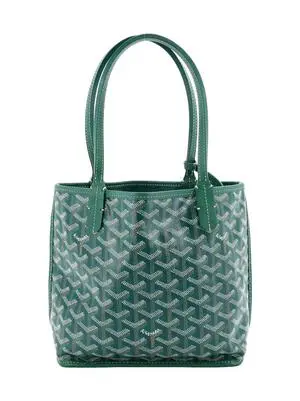 GOYARD Anjou Reversible Mini Tote Coated Canvas - Green