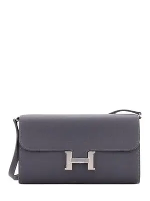 HERMES Constance To Go Wallet Evercolor - Gris Misty