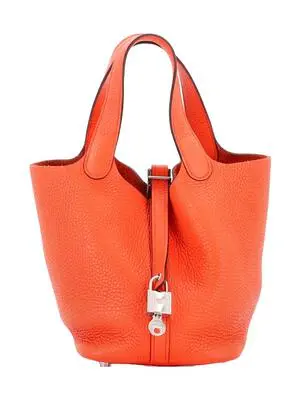 HERMES Picotin Lock Bag Clemence Pm - Orange Poppy