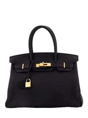 HERMES Birkin Handbag Black Togo