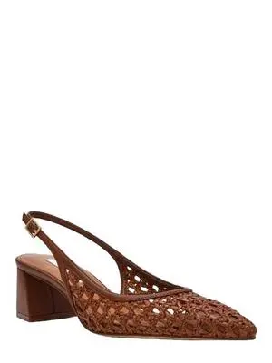 Steve Madden Robyn Pointed Toe Slingback Pumps - Brown