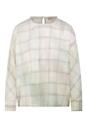 FORTE_FORTE Checked Blouse - Neutrals