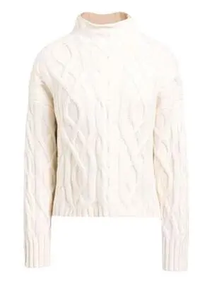 Alpha Studio Turtleneck Knit Top - White