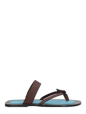 Farm Rio Coffee Tie Flat Thong Sandals - Brown