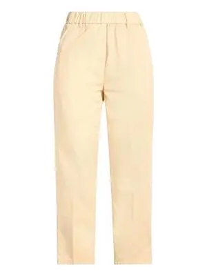 ALYSI Straight Leg Gabardine Pants - Beige