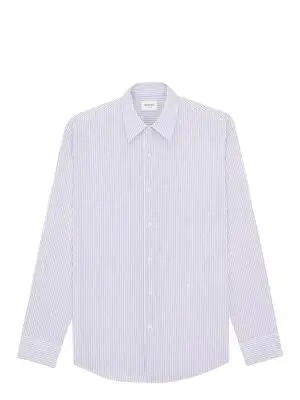 Saint Laurent Stripe Cassandre Shirt - Nude