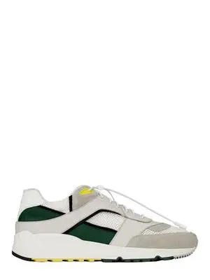 Saint Laurent Leather Trim Bump Sneakers - White