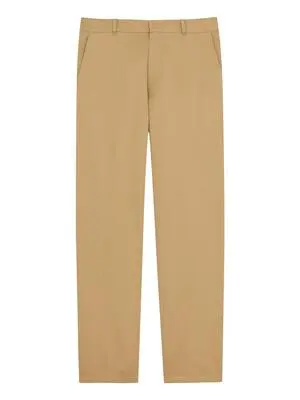 Saint Laurent Cotton Straight Chinos - Beige