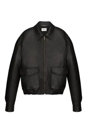 Saint Laurent Bubbled Leather Jacket - Black