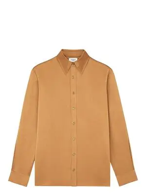 Saint Laurent Silk Satin Shirt - Brown