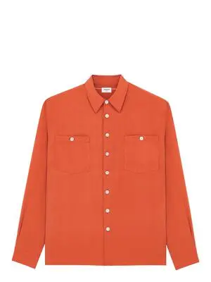 Saint Laurent Silk Double-pocket Shirt - Red