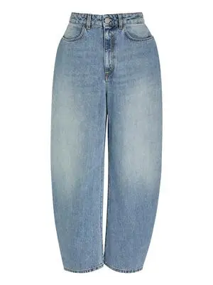 RÓHE Barrel-leg Jeans - Blue Denim