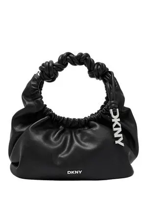 Dkny Pia Grained Leather Cross-body Bag - Black