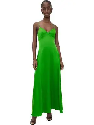 Susana Monaco Satin Slip Maxi Dress - Shamrock