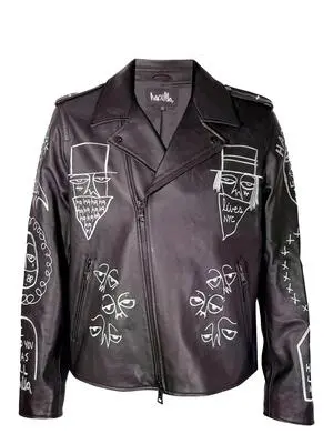 HACULLA. Nyc Tribe Moto Leather Jacket - Black