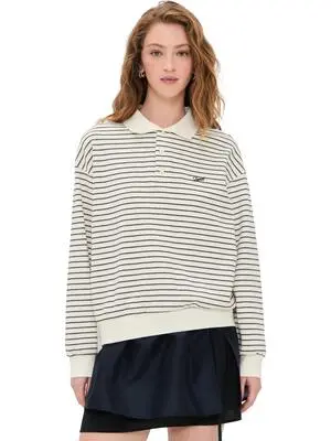DUNST Striped Collared T-Shirt
