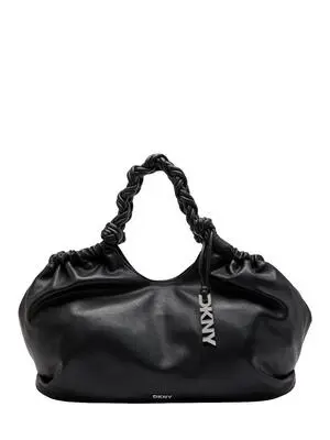 Dkny Pia Leather Tote Bag - Black