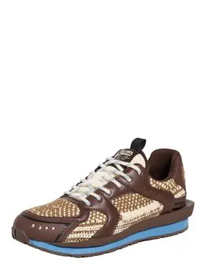 Farm Rio Lace-up Sneakers - Walnut And Blue