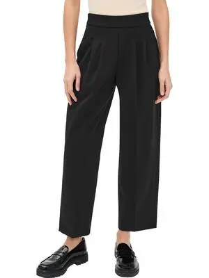 Spanx Ponte Pleated Ankle Trousers - Classic Black