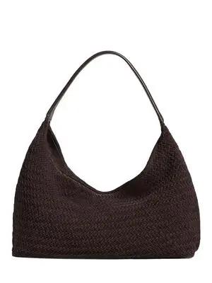 Madewell Slouchy Woven Shoulder Bag - Dark Carob
