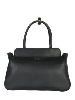 Prada Soft Grain Calfskin Tote - Black