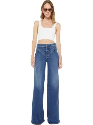 MOTHER The Criss Cross Roller Heel Prized Possession Pants - Blue