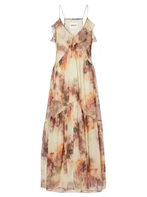 MARANT ETOILE Printed Cotton Midi Dress - Multicoloured