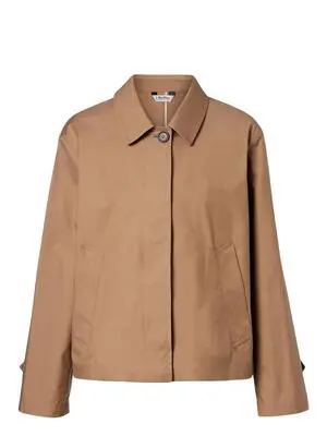 Max Mara Bambola Cotton-blend Twill Jacket - Brown