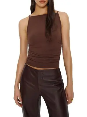 REFORMATION Neva Stretch Knit Camisole - Cafe