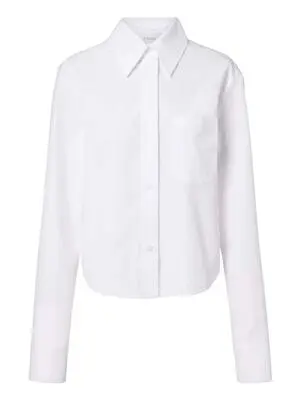 Sportmax Ceppo Cotton-blend Poplin Shirt - White