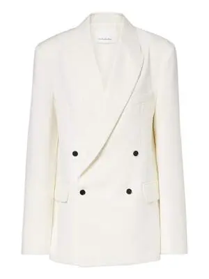 THE FRANKIE SHOP Newark Double-breasted Blazer - White