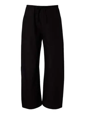 LESET Kyoto Cropped Wide-leg Pants - Black