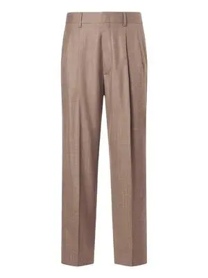 Loro Piana Buxton Virgin Wool Straight Pants - Brown