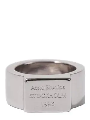 Acne Studios Logo Ring - Silver