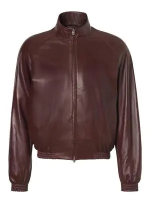 Acne Studios Leather Biker Jacket - Brown