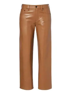 Citizens Of Humanity Faye Cropped Straight Pants Brown