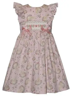 IRIS & IVY Bunny Smocked Dress - Pink
