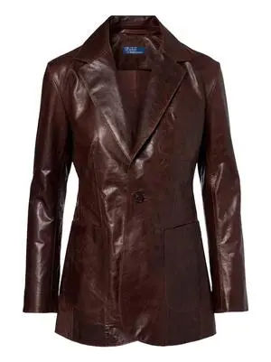 Polo Ralph Lauren Leather Blazer - Brown