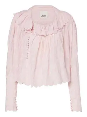 Isabel Marant Zelly Embroidered Blouse - Pink
