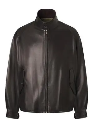 A.PRESSE Leather Jacket - Brown