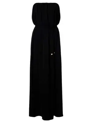 Max Mara Strapless Crêpe Gown - Black